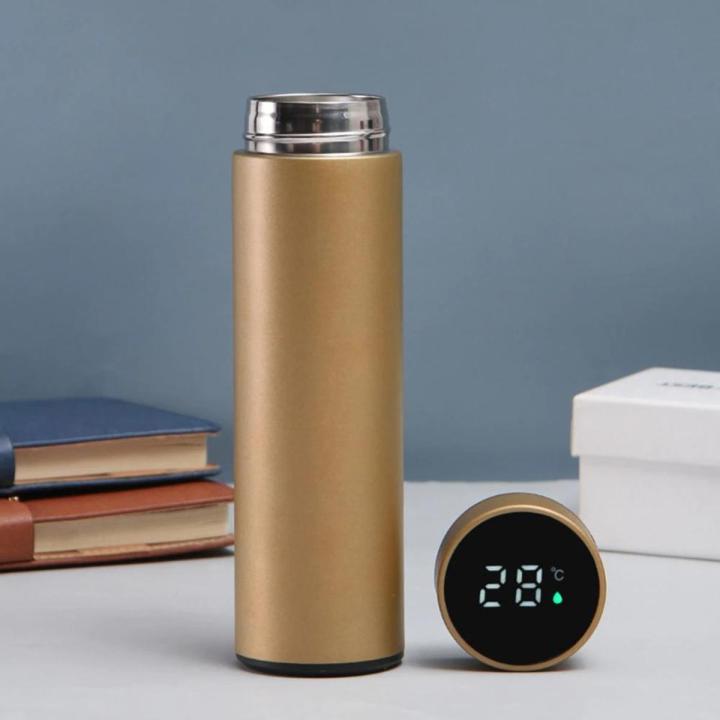 480ML Intelligent Water Bottle Cooler Stainless Steel Thermos Coffee ...
