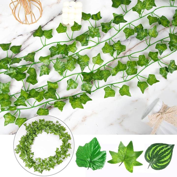 2M Artificial Rattan Decoration- Artificial Ivy Leaf- Maple Creeper ...