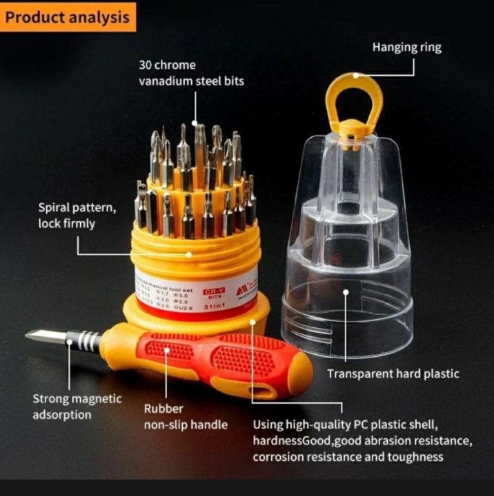 31 IN 1 Multi-function screwdriver set UniversalPrecision Magnetic ...