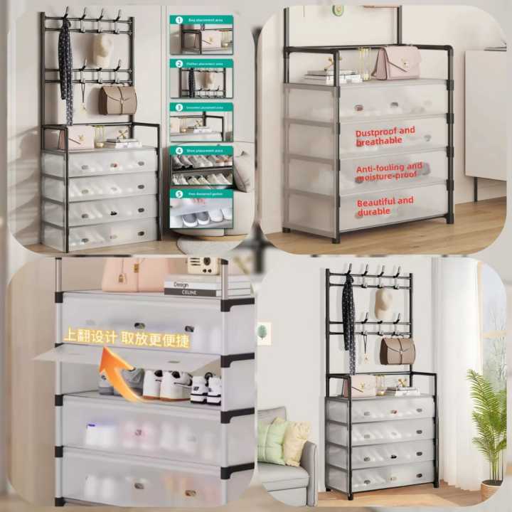 Dustproof Coat Rack & Shoe Rack | Daraz.pk