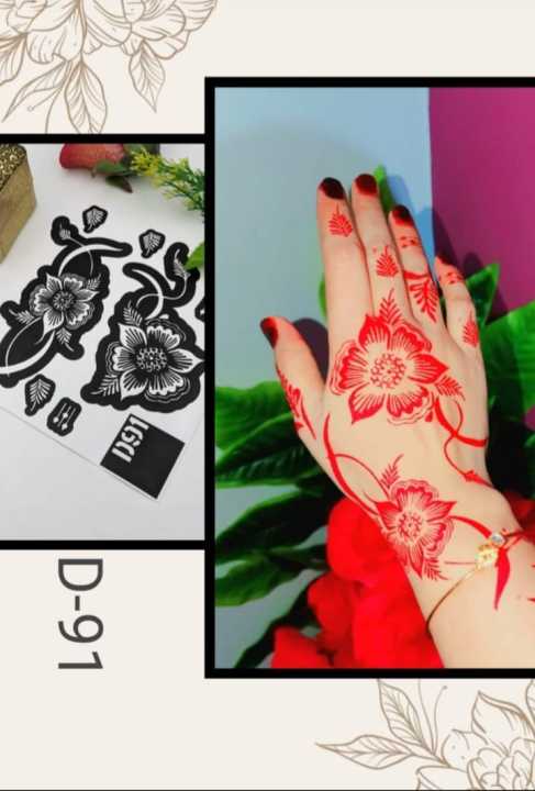 New Mehndi Design Henna stencil mehndi sticker 16 | Daraz.pk