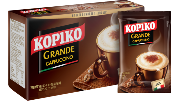 Kopiko Grande CAPPUCCINO 3in1 Coffee Box Pack of 12 Sachet - (12x30G ...