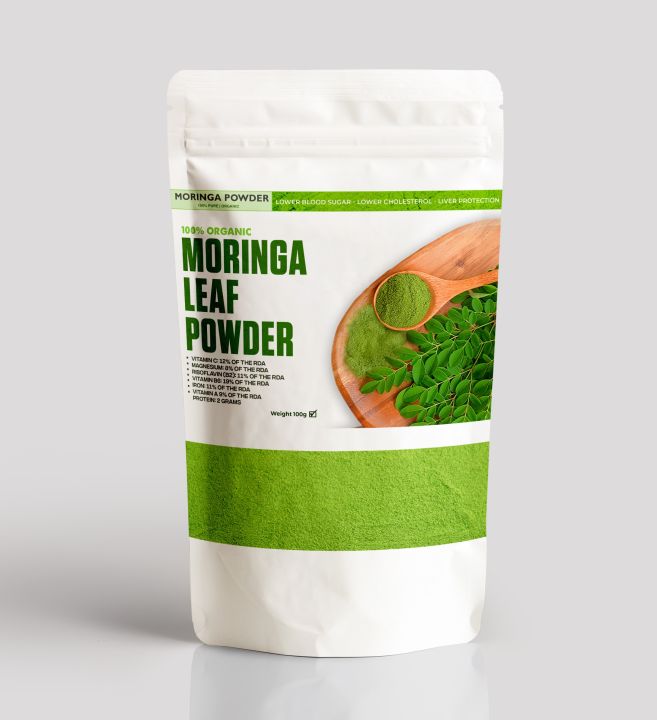 Organic Moringa Leaf Powder 100g | Daraz.pk