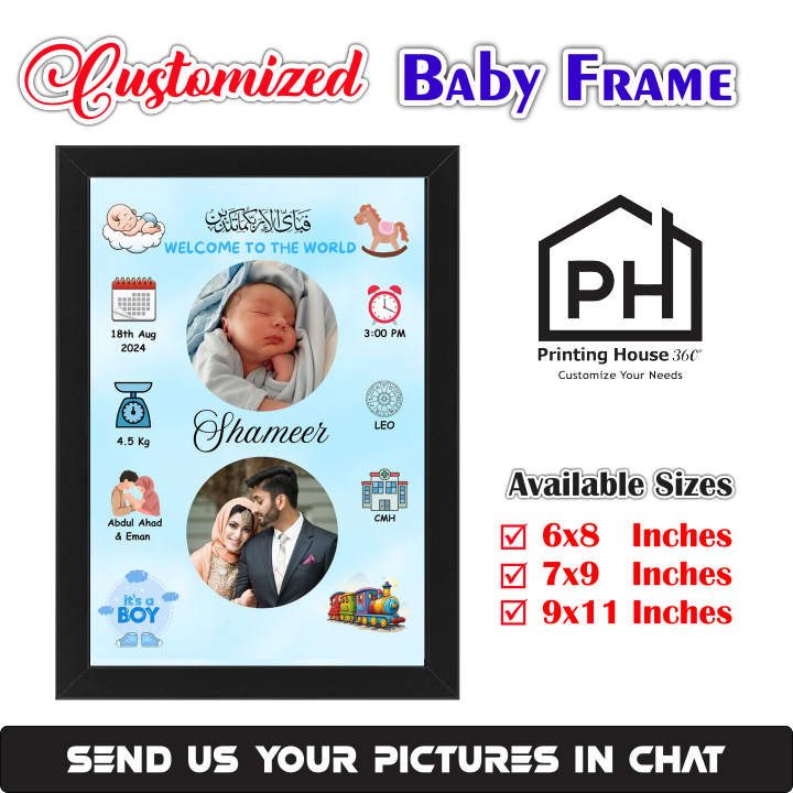 Customize Photo Frame - Baby Frame - Birthday Frames - Perfect Gift for ...
