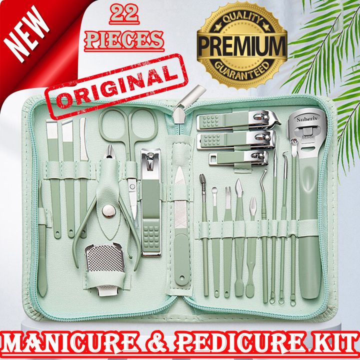 22 Pcs New Manicure Kit Pedicure set - Portable Nail Clippers eyebrow ...