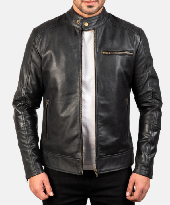 Black Leather Jacket For Men (100% Original Leather) | Daraz.pk