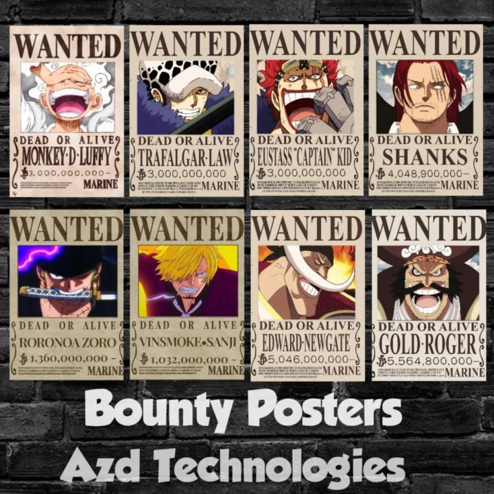 10 One Piece Bounty Posters Of Your Choice Best Quality 12x9 inches ...