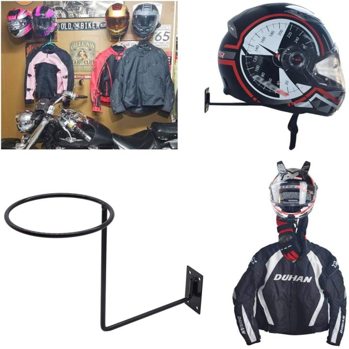 Wall Mount Heavy Duty Sport Cycle Bike Jacket Helmet Storage Stand ...