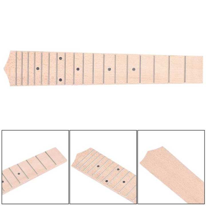 24 Inch Maple Wood Ukulele Fingerboard Fretboard with 18 Chrome Frets ...