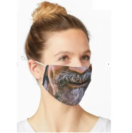 Beard drawing face mask cosplay | Daraz.pk