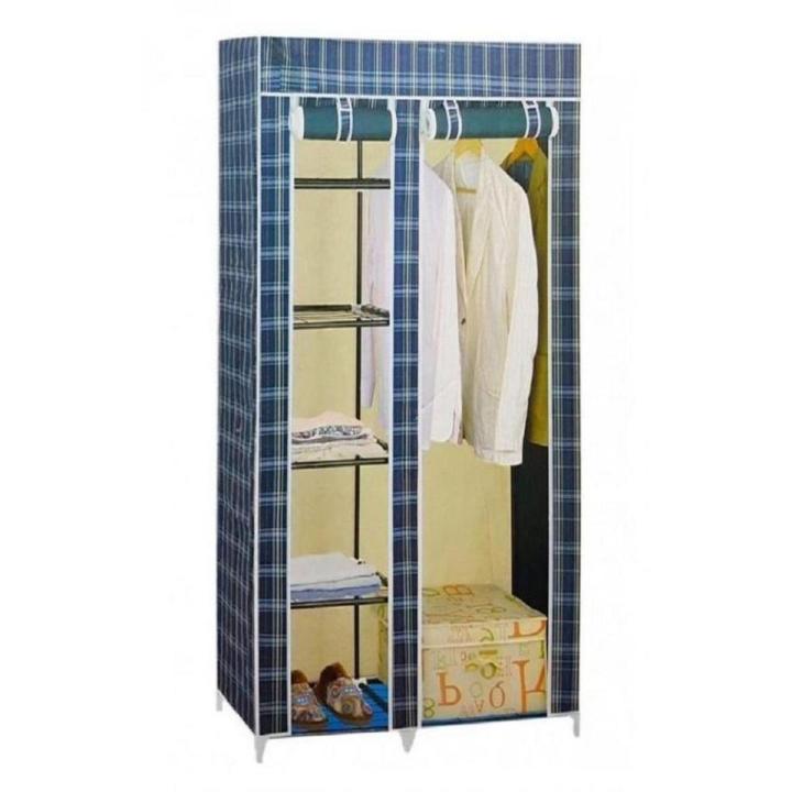 Single Canvas Wardrobe - Blue | Daraz.pk