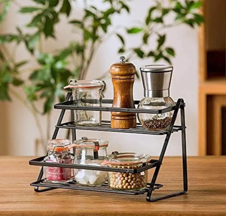 OC/Kitchen Racks/ 2 Step Shelf Freestanding Step Racks/Shelves/Holder ...