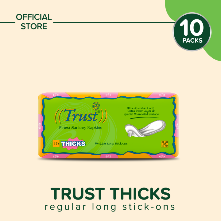 Trust Thicks Regular Long Stick-ons 10 Pcs | Daraz.pk