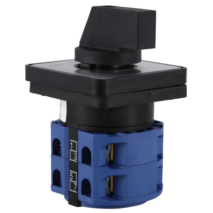 AC660V 25A 2-Pole 3-Position Momentary Changeover Switch Blue+Black ...