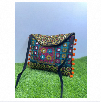 8x8 inches size Pakistani Balochi Sindhi Embroided Multicolor ...