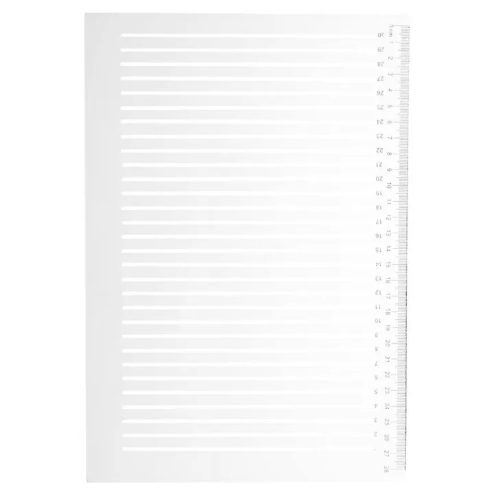 Straight Line Stencil Ruler Geometry Template Writing Straight Guide A4 ...