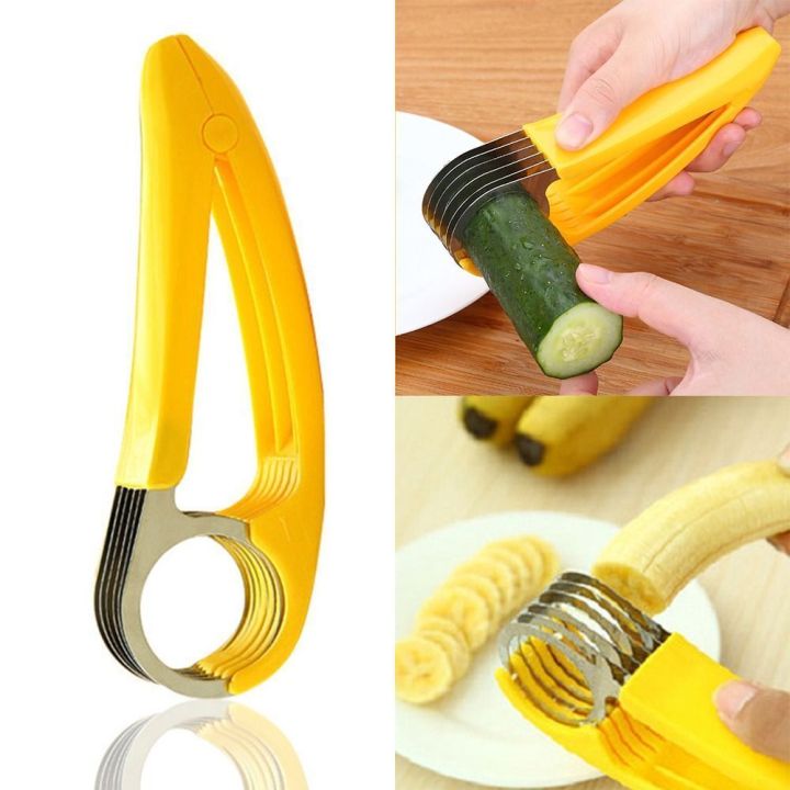 Banana Cutter Stainless Steel – Fruit, Vegetable & Sausage Slicing Tool ...