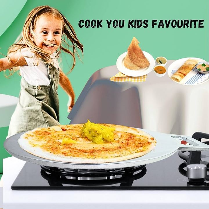 Original Aluminum Dosa tawa, dosa Kallu, Indolium Polished, Single (18 ...