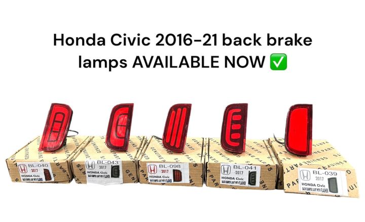 Honda Civic 2016-2021 Back Bumper Lamp Light | Daraz.pk