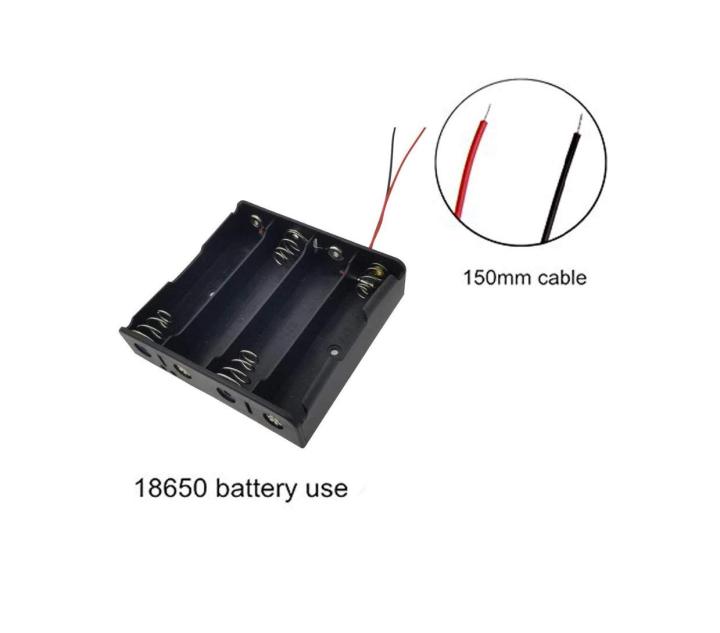 4 Cell 18650 Lithium ion Battery Case Holder Container With Wires ...