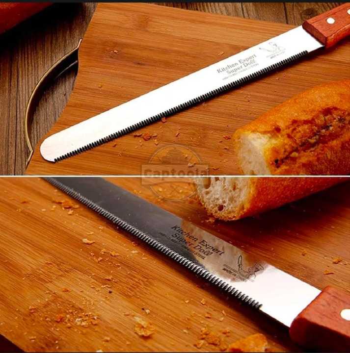 12 Inch Bread Knife - Stainless Steel Serrated Bread Knife - Long Blade ...