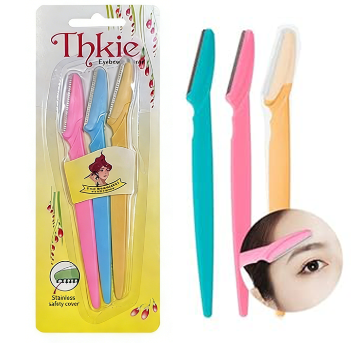 Eyebrow Razor 3-in-One Precision Facial Razor for Eyebrows Upper Lip ...
