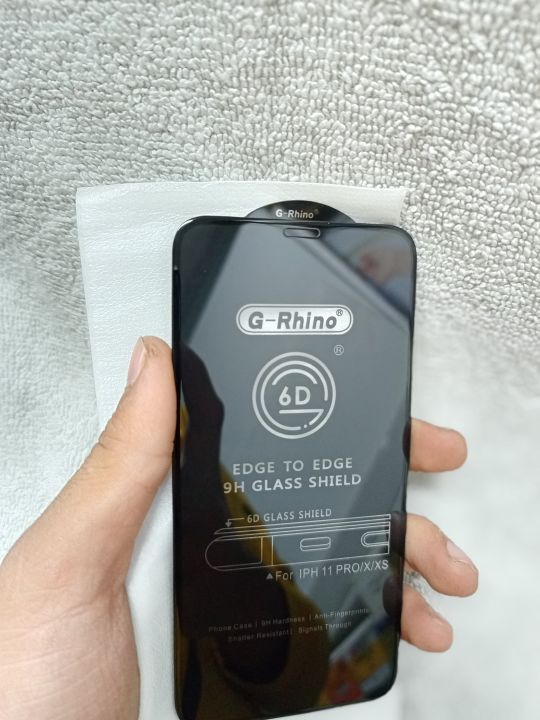 iphone 11 pro/X/Xs 6d g-rhino gorilla glass protector | Daraz.pk