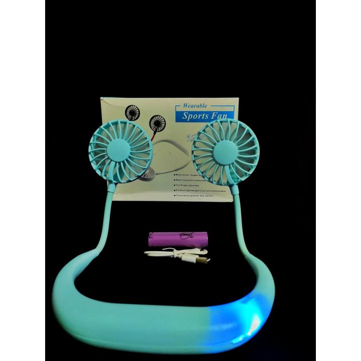 Neck Hanging Fan Sports Fan | USB Neck band Fan | Rechargeable Portable ...