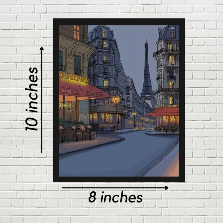 Paris Aesthetic City picture Wall Frame | Daraz.pk