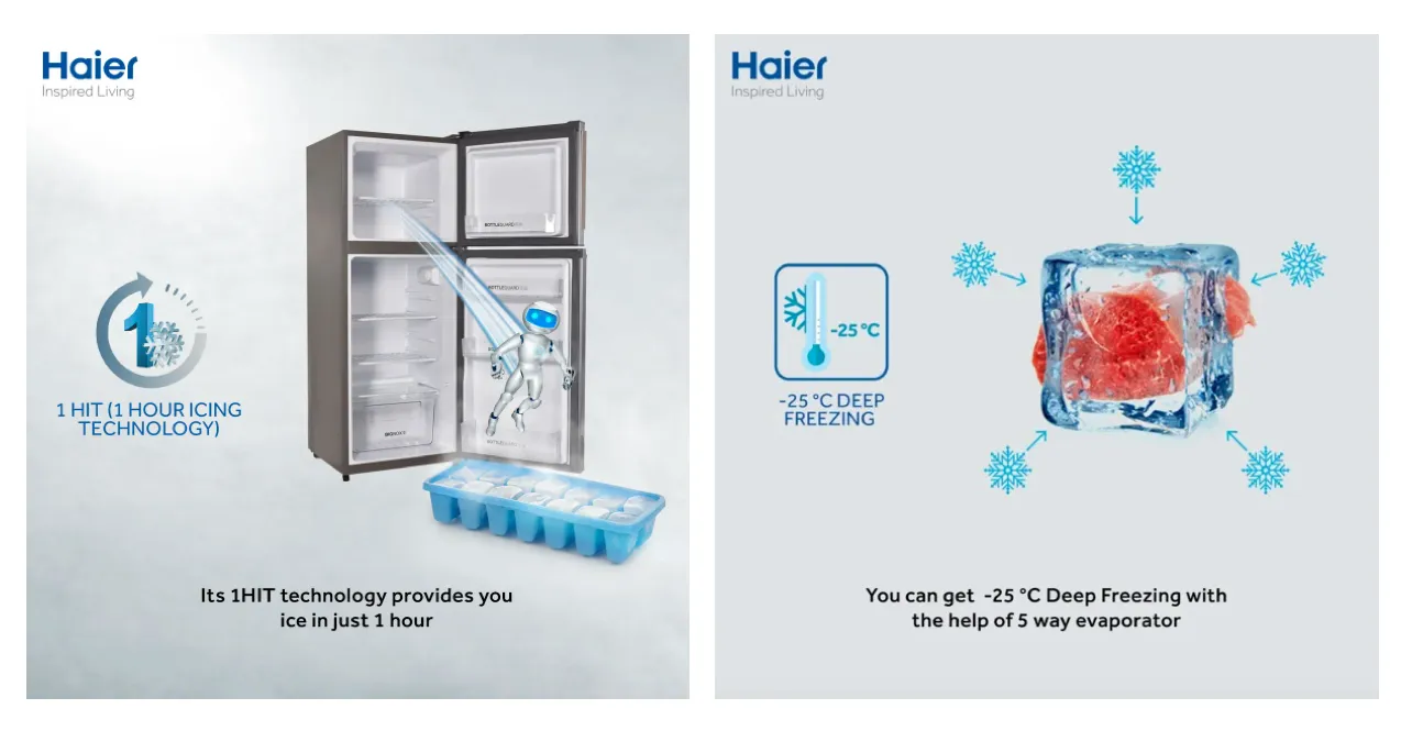 Haier 6.5 Cu Ft/ E-Star Series/ HRF-186 EBS (Deepest Freeze + Direct ...