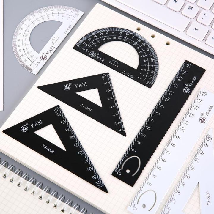 Metal Ruler Sets Measuring Drawing Four Pieces Ruler Sets Sub for ...