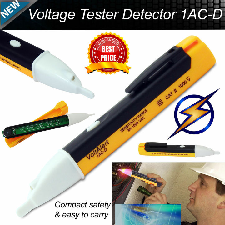 Electric non-contact alarm Voltage tester pen with light , touchless ...