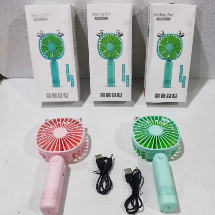Electric Rechargeable handy cooling fan | Daraz.pk