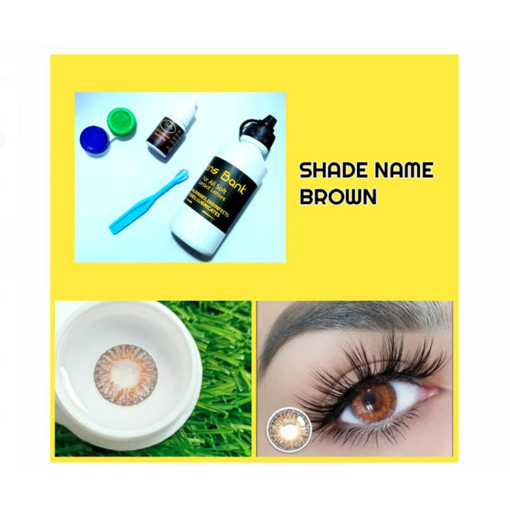 Shade name Brown Eye Contact Lens Multiple Eye care Lens | Daraz.pk