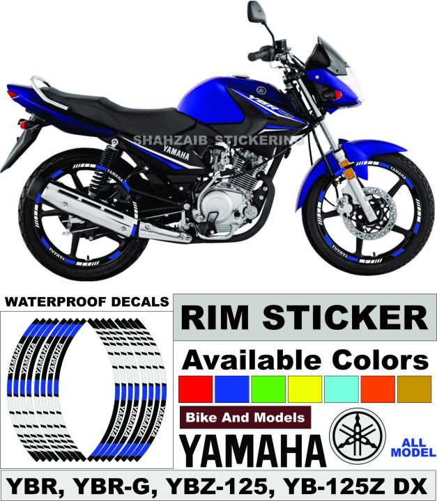 Wheel Stickers for YAMAHA YBR, YBR-G Rim Reflector Tape Motorcycle ...