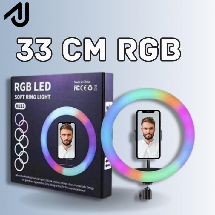 MJ33 33 CM RGB Ringlight for Best Lighting Conditions in TikTok, Instagram. Youtube, and Live ...