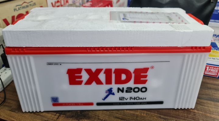 Exide Battery N200 Huge Size Long Backup Ups Solar Generators Tractor ...
