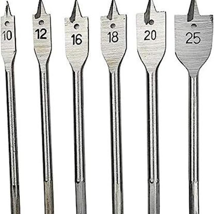 6pcs/Lot Wood Drill Bit Set Flat Spade Paddle Flat Wood Boring Drill ...