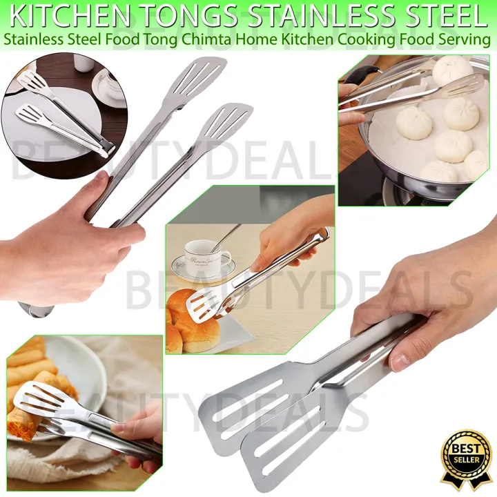 Stainless Steel Food Tong Chimta Home Kitchen Cooking Food Serving Tool ...