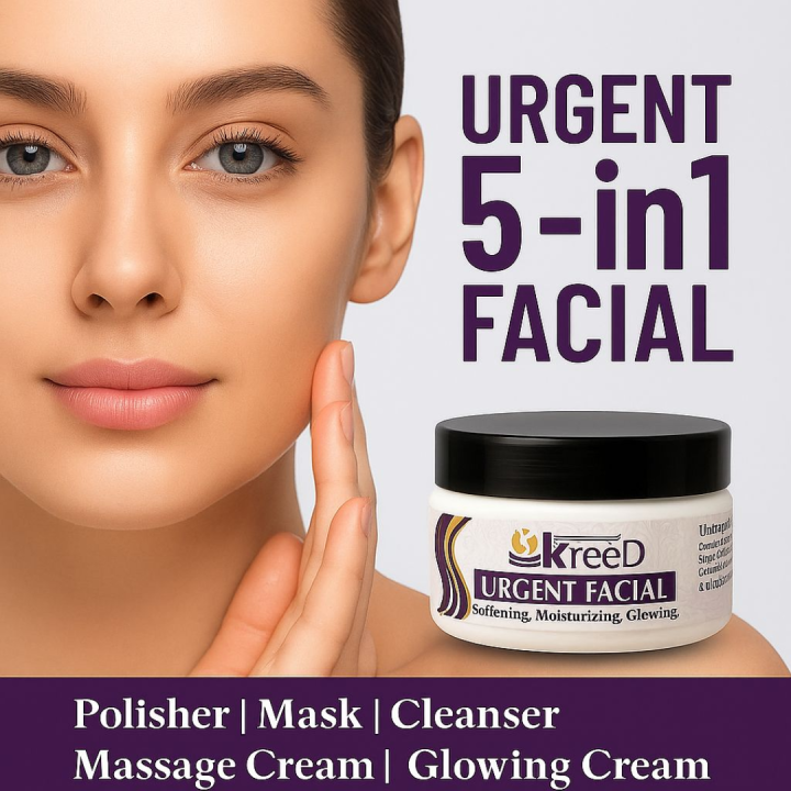 Urgent Facial 5 in 1 cream – Instant Glow & Skin Brightening Treatment ...