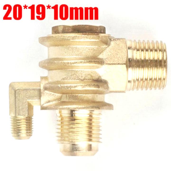 3-Port Check Valves One Way Male-Threaded Workshop Air Compressor 20*19 ...