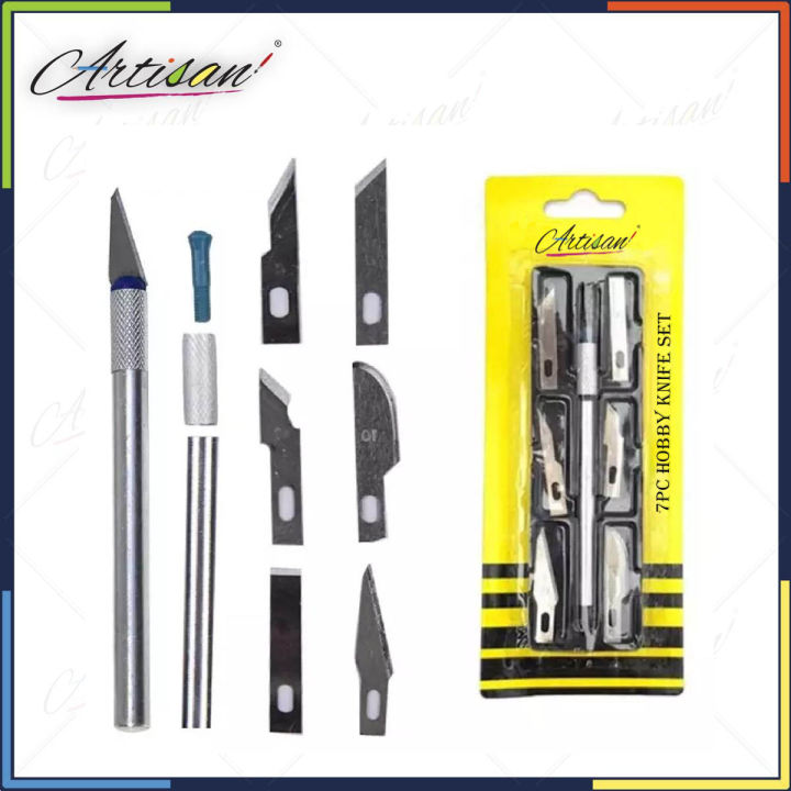 7pcs Pen Cutter Precision Knives Extractor Style Hobby For Crafts Art ...