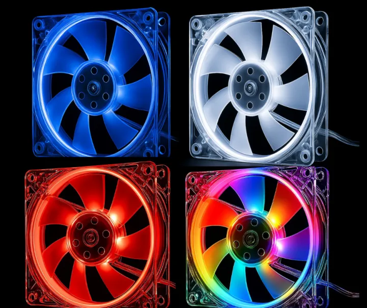 CPU lighting Fan 5.5/4.5 inches -Multicolour led Fans - For custom pins ...