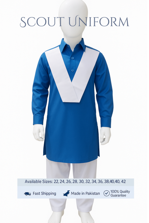 Premium Quality Blue & White School Uniform For Girls (Size 22 to 42 ...
