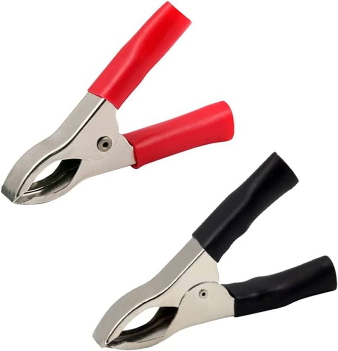 Alligator Clips Terminal Set For Battery - Red and Black Alligator ...