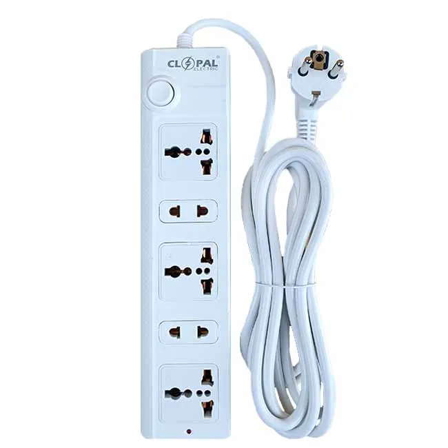 Extension Lead with 10 Meters Heavy Duty Copper Cable, 5 Power Sockets ...