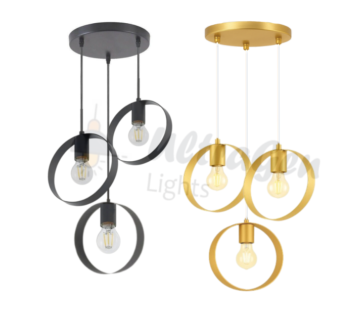 3in1 Hoop Single Pendant Ceiling Lamp | Ring Shape Hanging Lamp ...