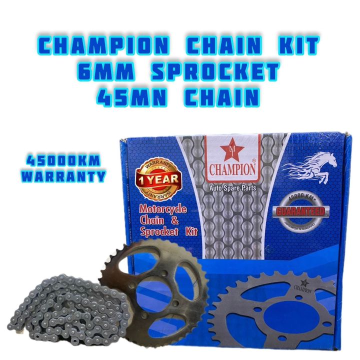 CHAMPION CHAIN SPROCKET KIT CD70 ( 12 pcs in 1 box ) | Daraz.pk