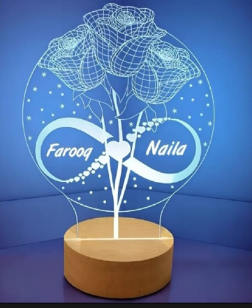 Customize 3D Name Illusion Lamp, Personalized Name LED Lamp, Engraved ...