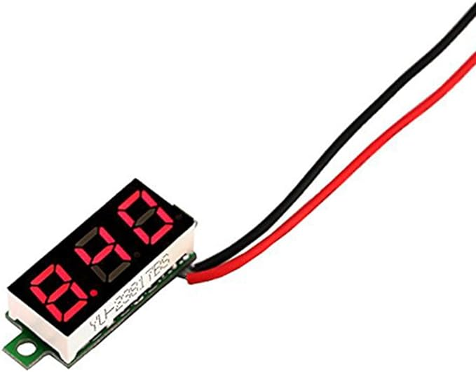 Mini Digital Voltmeter LED Display, Measuring Range DC 2.5V-30V Two ...